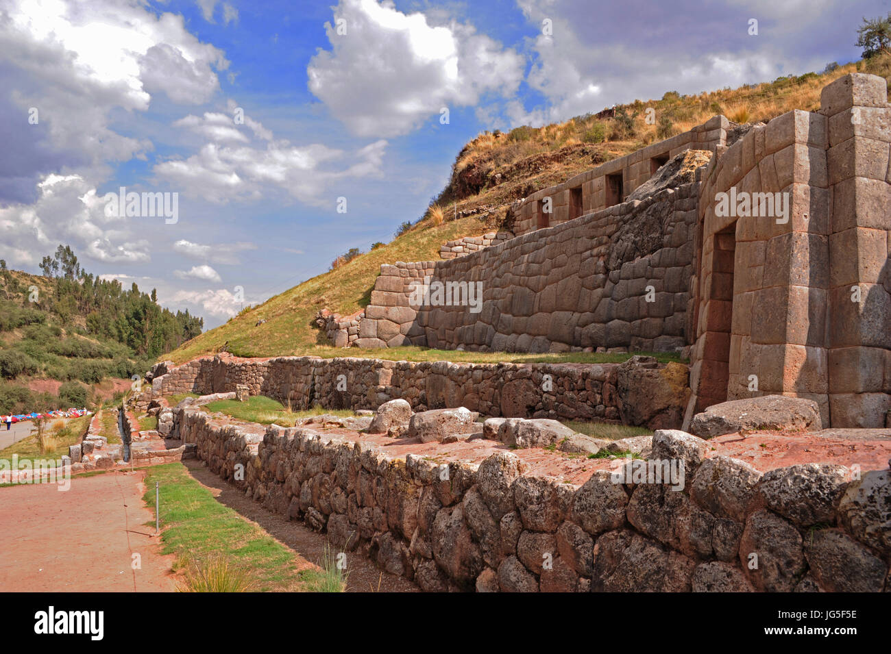 The small former Inca temple complex of Tambo Machay near to Cuzco was ...