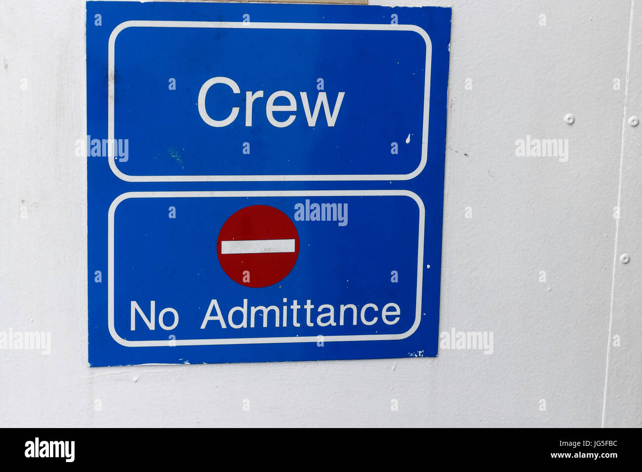 No admittance crew only sign hi-res stock photography and images - Alamy