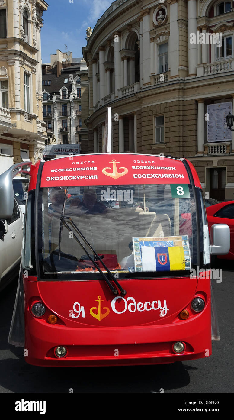 Tour bus Odessa, Ukraine Stock Photo - Alamy