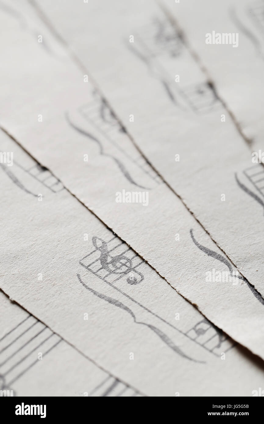 Vintage. Music notes on the vintage paper Stock Photo - Alamy