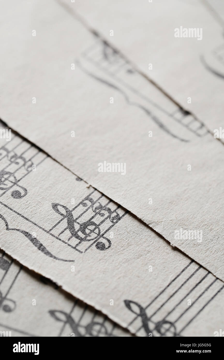 Vintage. Music notes on the vintage paper Stock Photo - Alamy