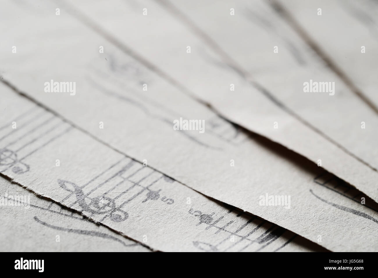 Vintage. Music notes on the vintage paper Stock Photo - Alamy
