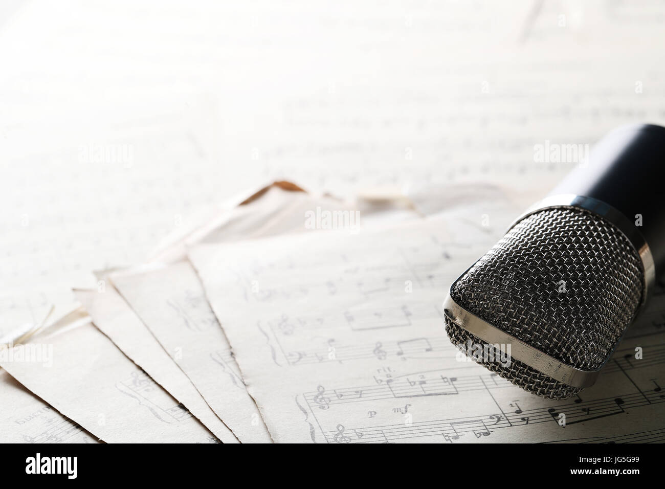 Vintage. Music notes on the vintage paper Stock Photo - Alamy