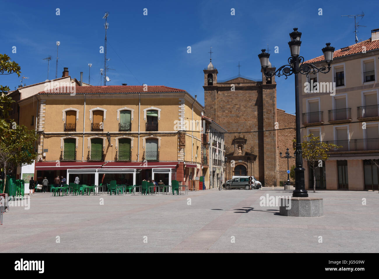Main Square of Agreda Soria province, Spain Stock Photo - Alamy