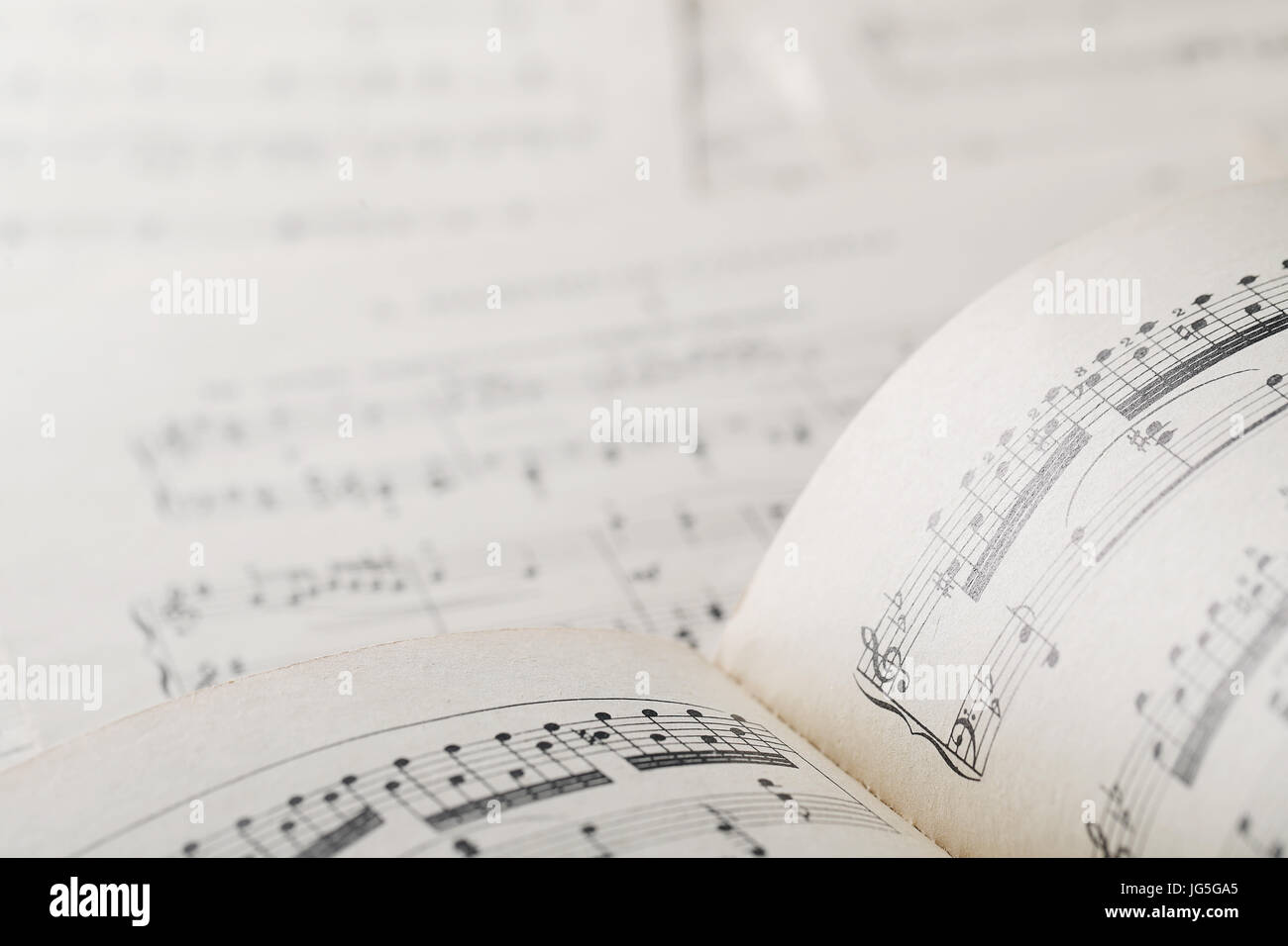 Vintage. Music notes on the vintage paper Stock Photo - Alamy