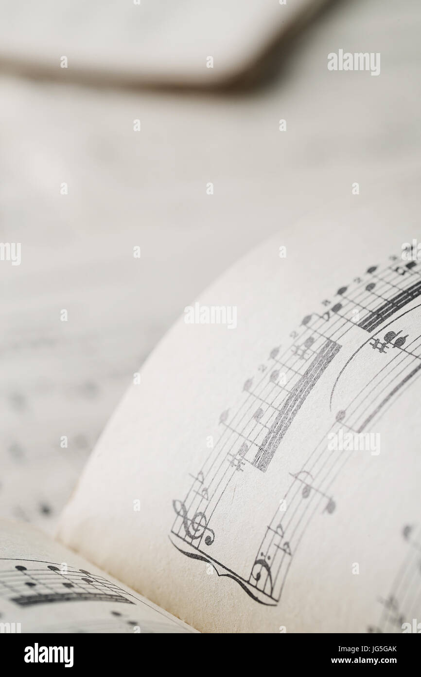Vintage. Music notes on the vintage paper Stock Photo - Alamy