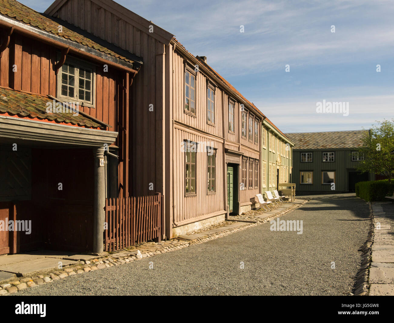 Some of the 80 historic buildings in Town Square Sverresborg Trøndelag ...