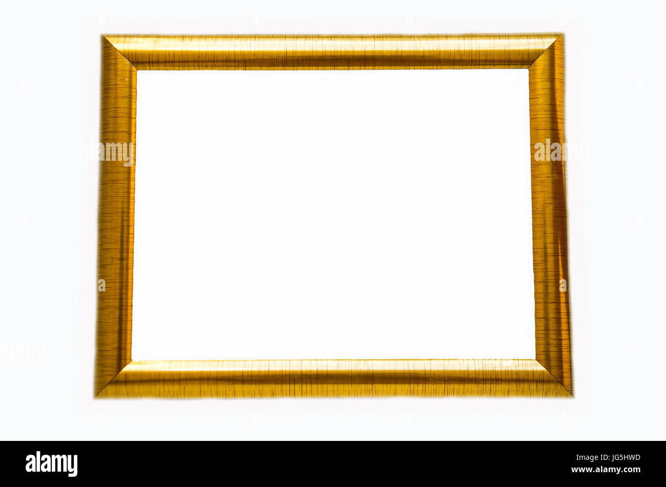 golden frame on white background Stock Photo - Alamy