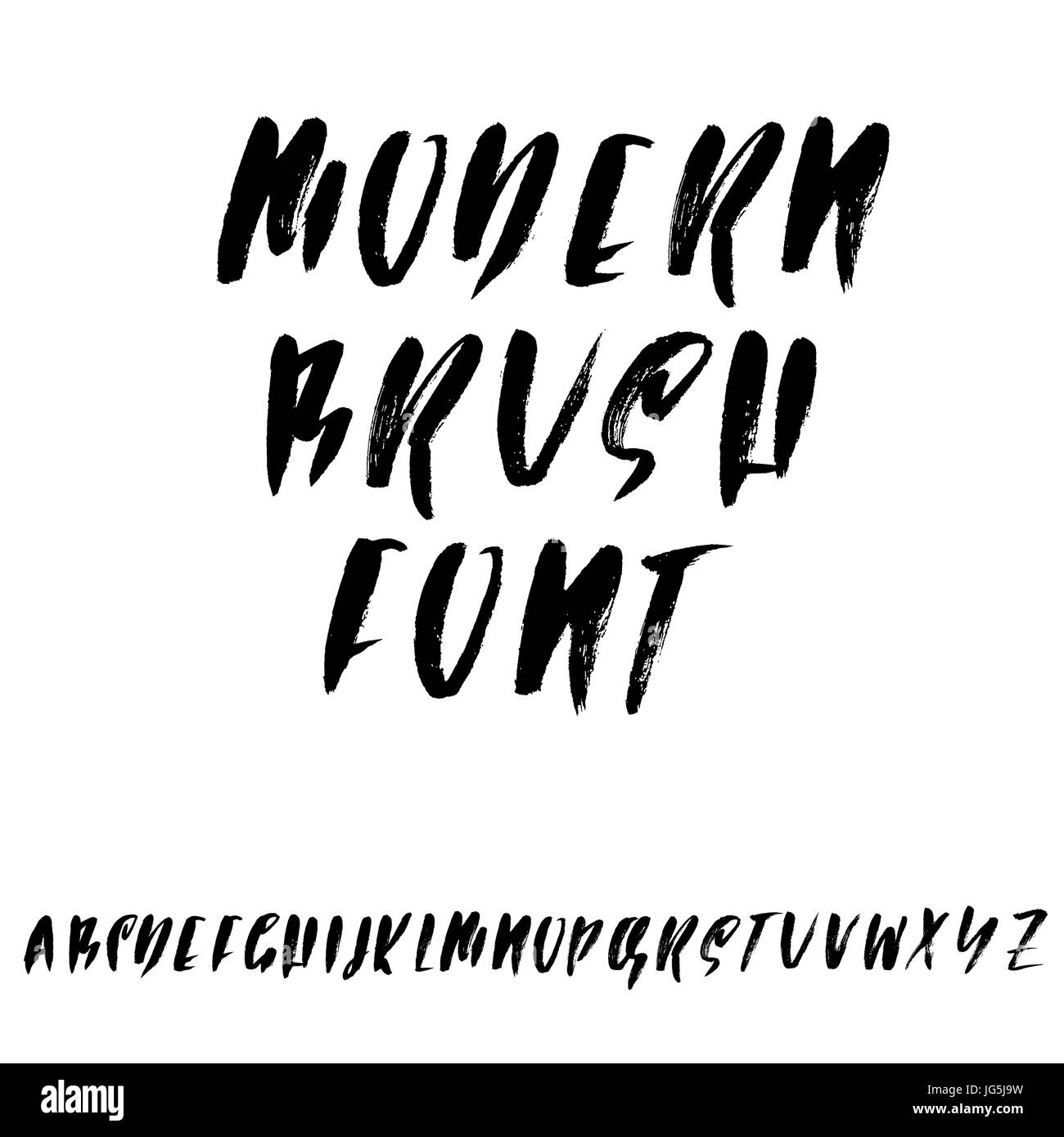 Hand drawn elegant calligraphy font. Modern brush lettering. Grunge ...