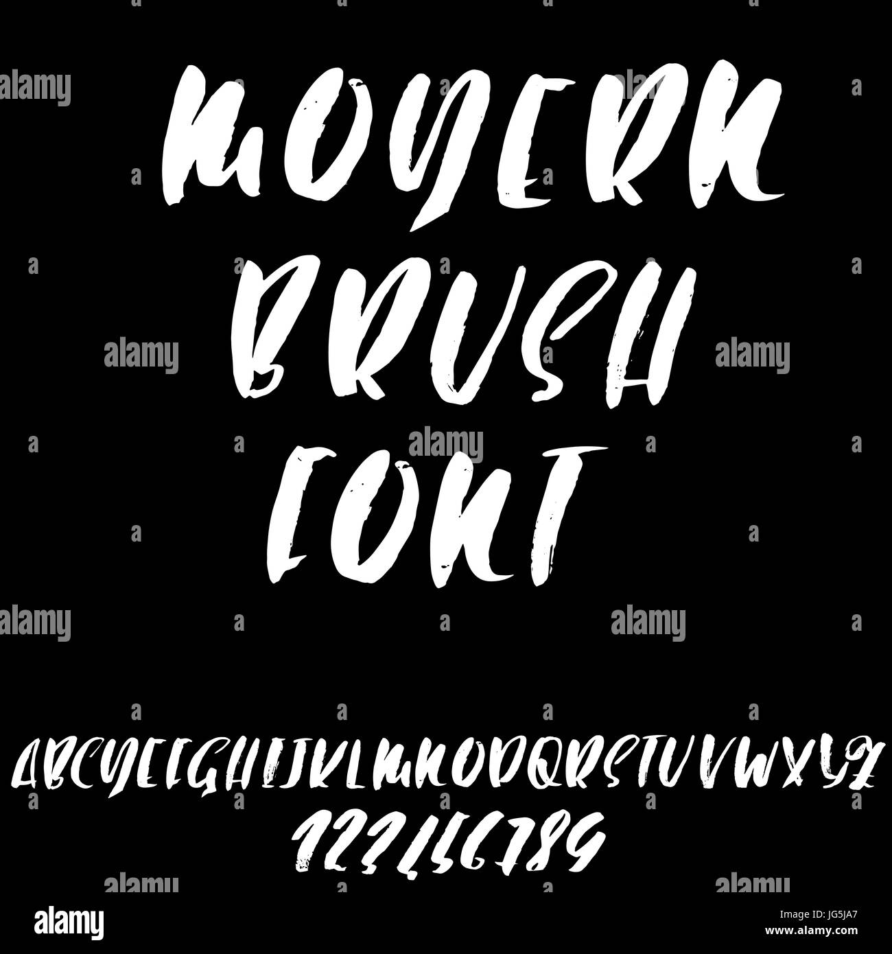 Hand drawn elegant calligraphy font. Modern brush lettering. Grunge ...