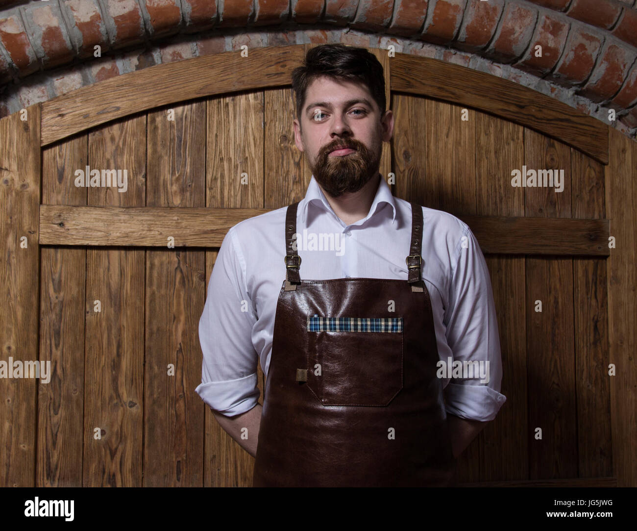 Portrait happy bartender in bar hi-res stock photography and images - Alamy