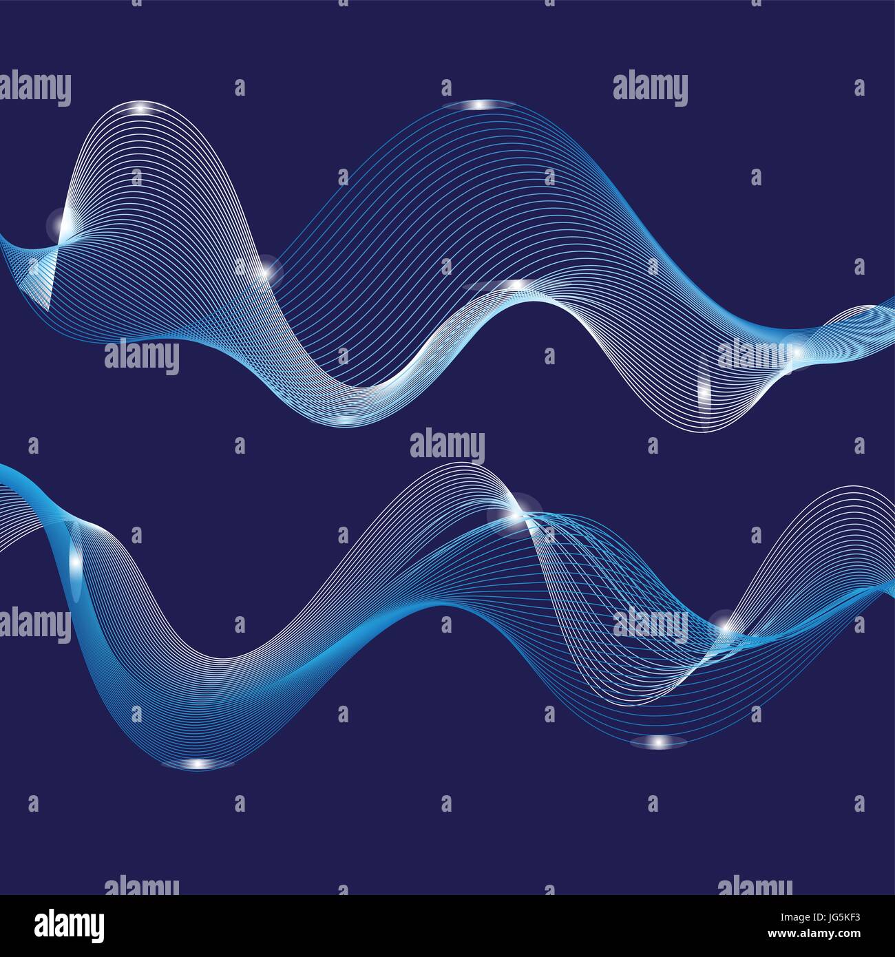 Graphic vector abstract light waves on a blue background Stock Vector ...