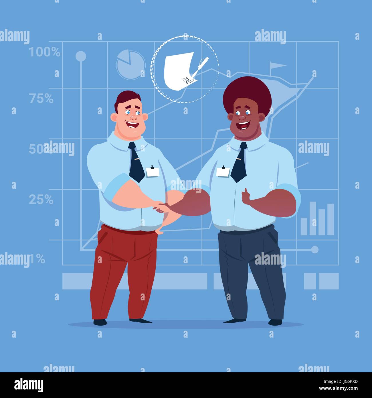 Signing contract cartoon Stock Vector Images - Alamy