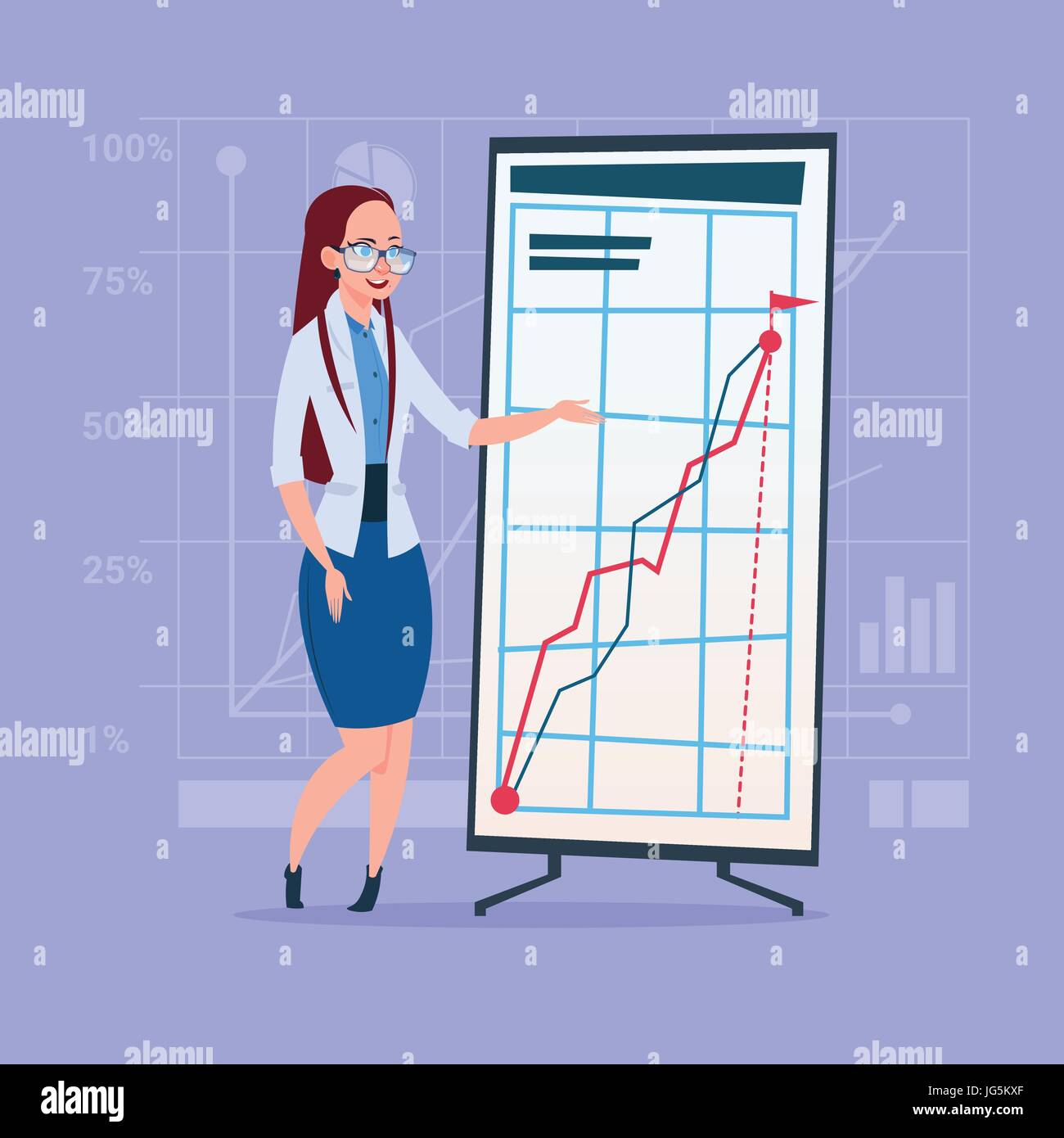 Business Woman With Flip Chart Seminar Training Conference