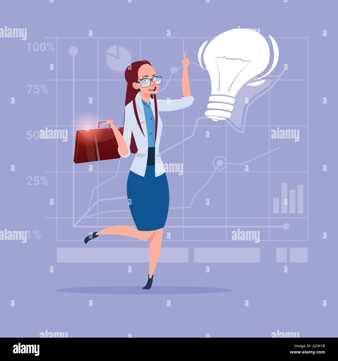 People light bulb woman Stock Vector Images - Alamy