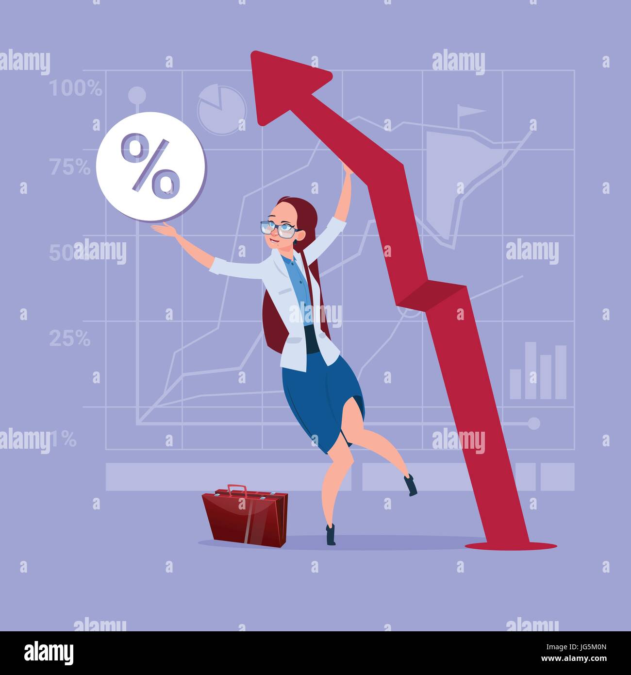 Business cartoon successful sales growth hi-res stock photography and ...