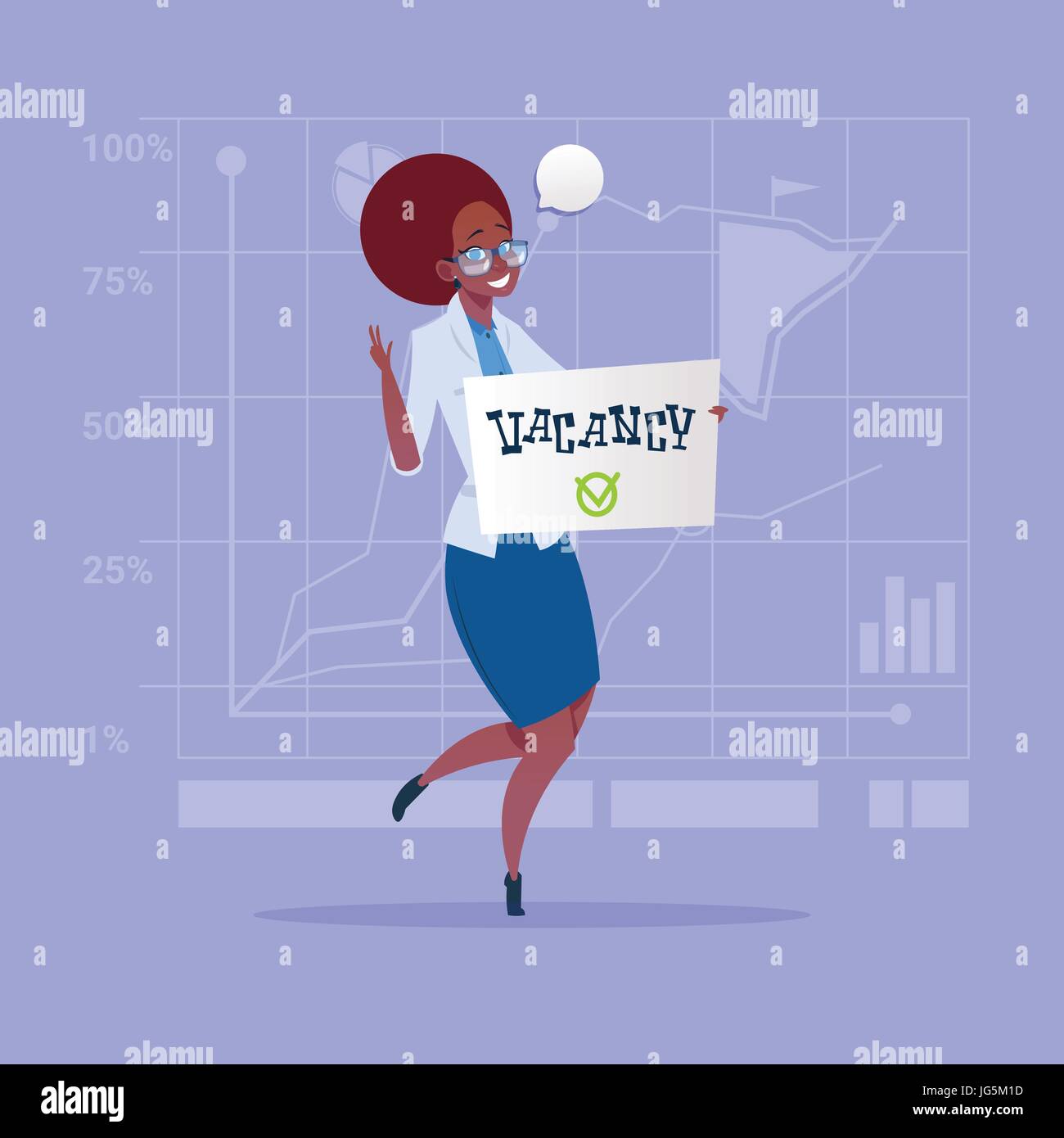 African American Business Woman Hired On Vacancy Recruitment New Job ...