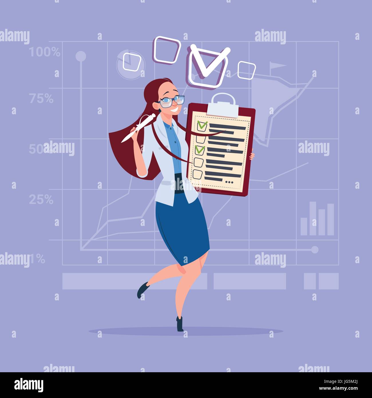 Check list paper vector hi-res stock photography and images - Alamy