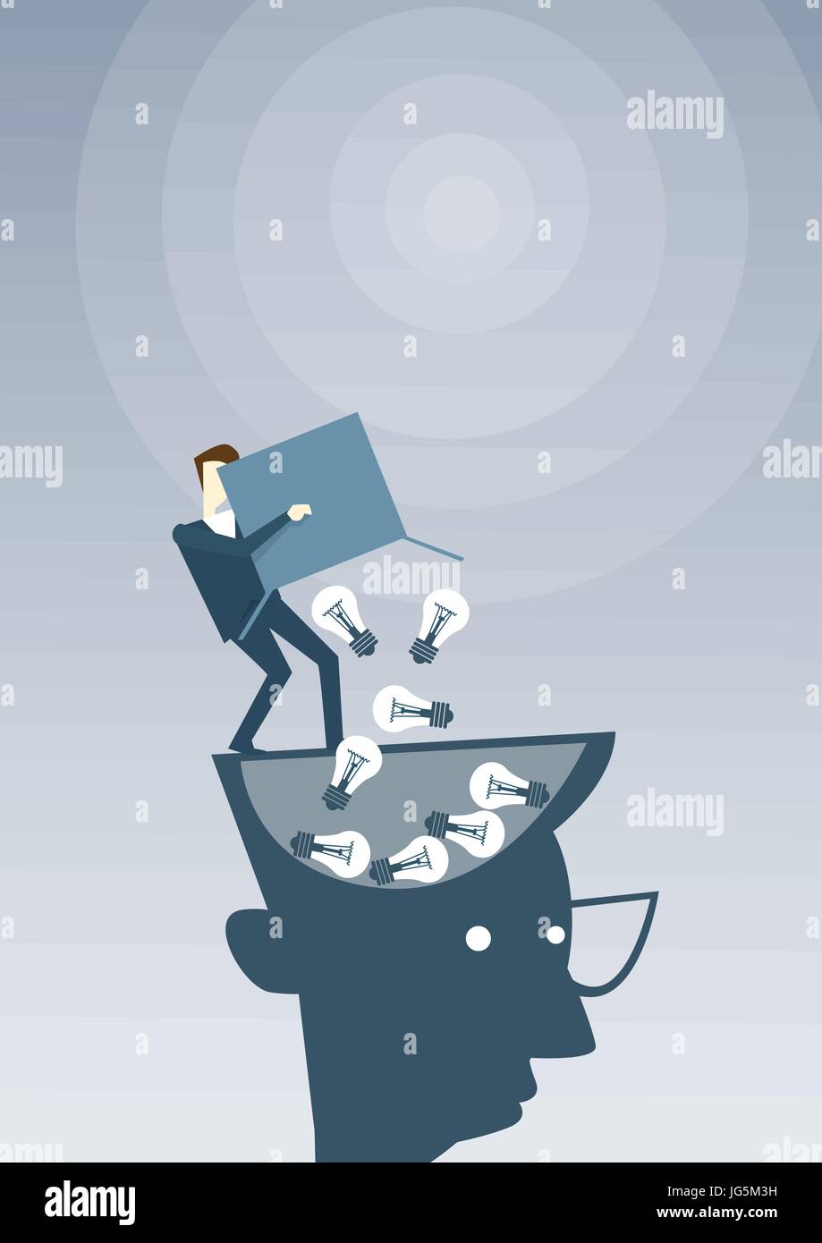 Open head ideas illustration Stock Vector Images - Alamy