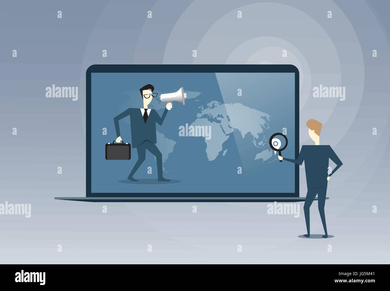 Computer it support worker talking Stock Vector Images - Alamy