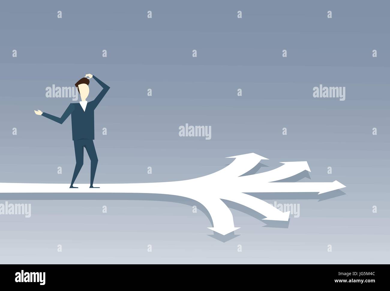 Businessman direction arrow Stock Vector Images - Alamy