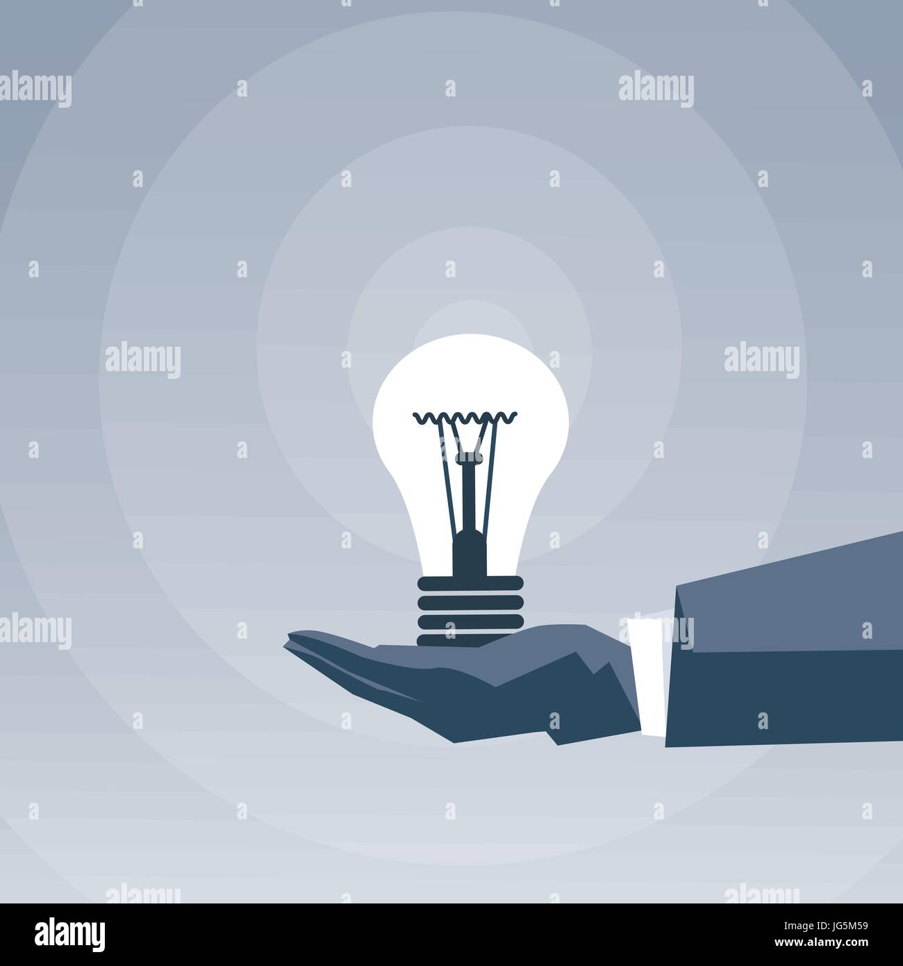 Business Man Hand Hold Light Bulb New Creative Idea Concept Stock ...