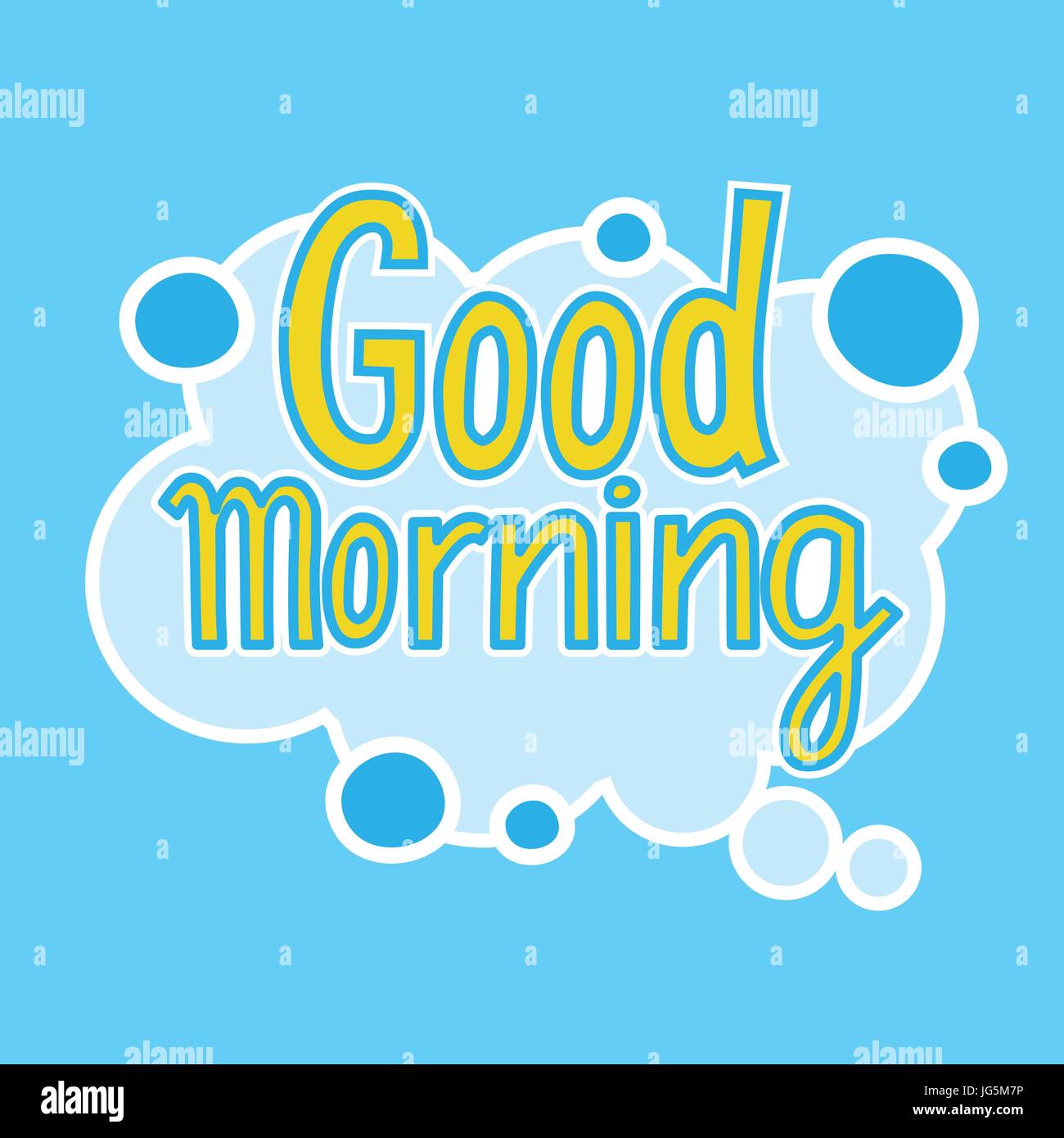 Good Morning Sticker Social Media Network Message Badges Design Stock ...