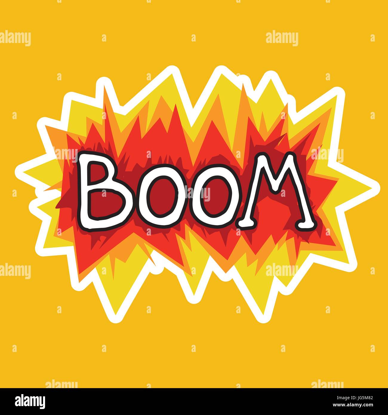 Boom Sticker Social Media Network Message Badges Design Stock Vector ...