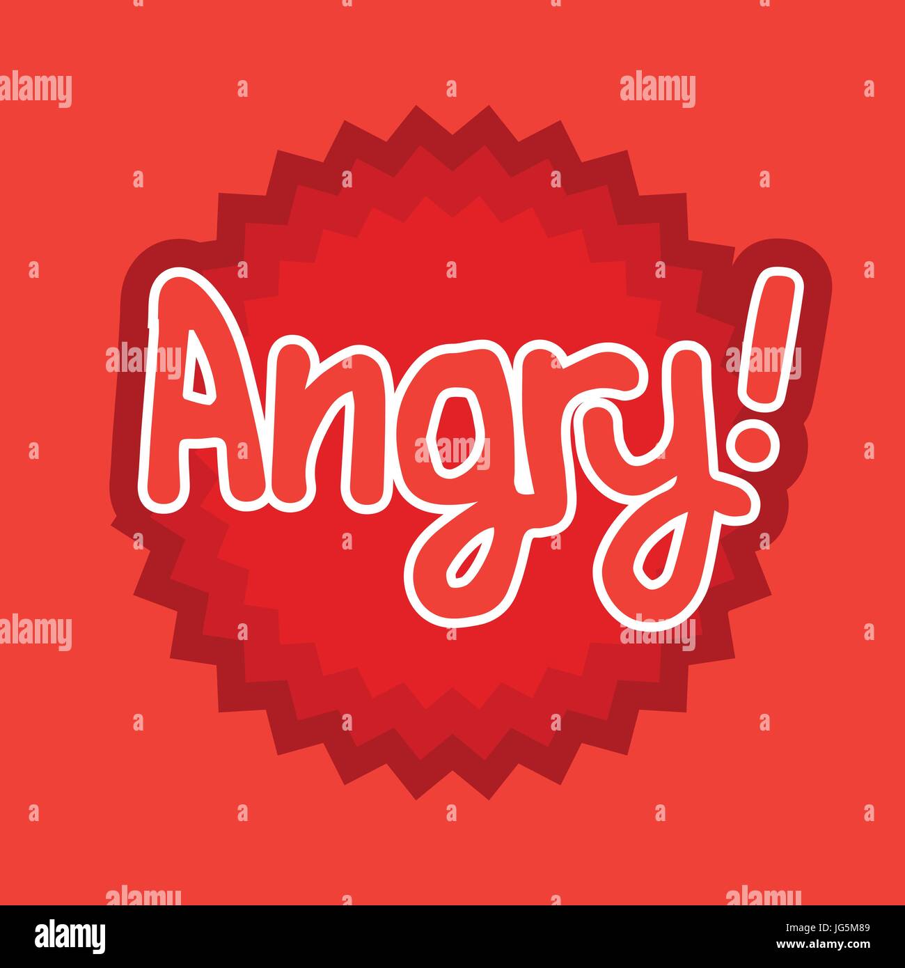 Angry Sticker Social Media Network Message Badges Design Stock Vector ...