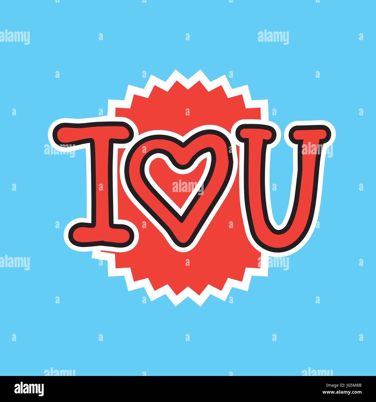 I love you sticker hi-res stock photography and images - Alamy