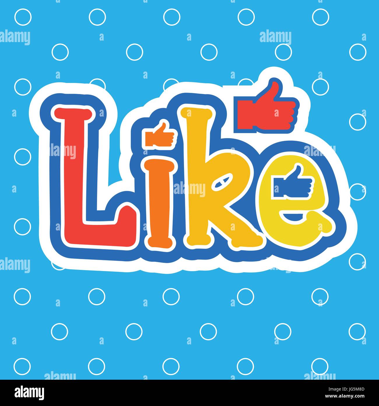 Like Sticker Social Media Network Message Badges Design Stock Vector ...