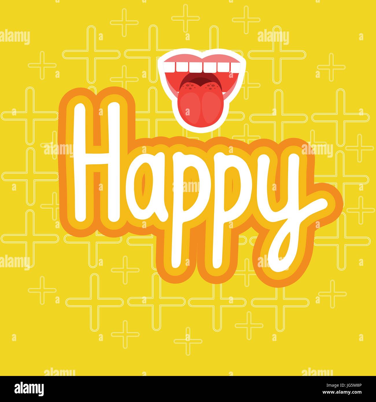 Happy Sticker Social Media Network Message Badges Design Stock Vector ...