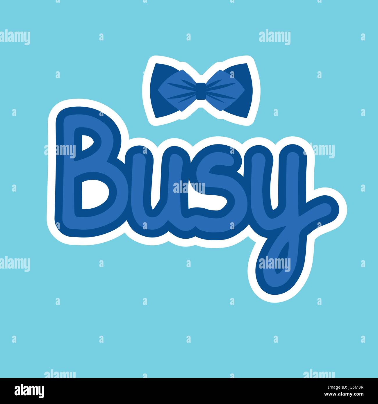 Busy Sticker Social Media Network Message Badges Design Stock Vector ...