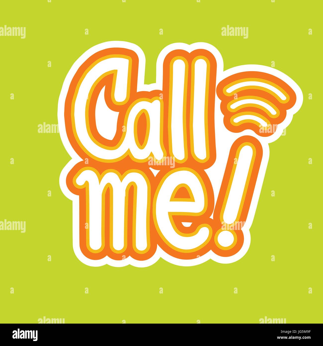 Call Me Sticker Social Media Network Message Badges Design Stock Vector ...