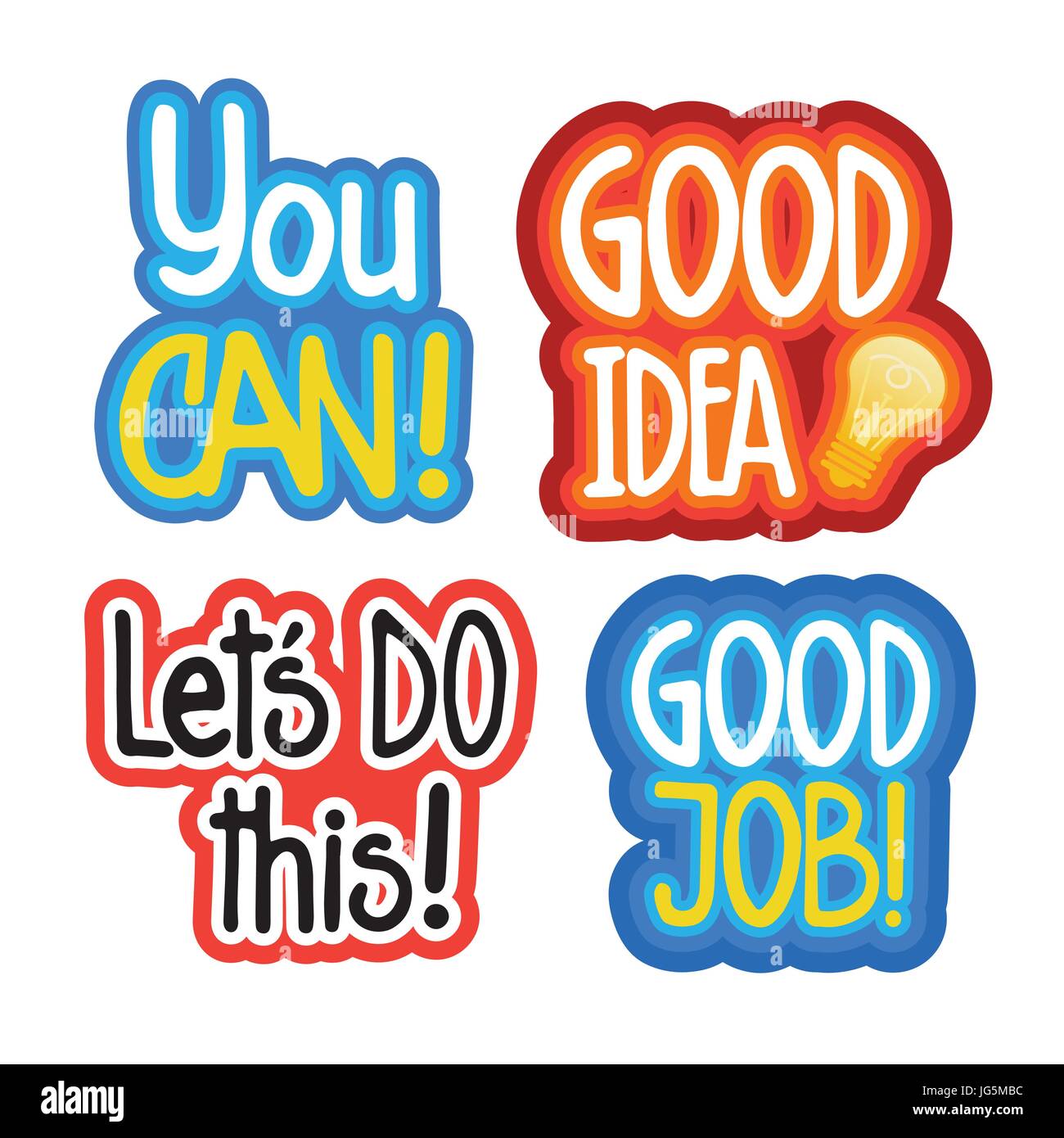 Sticker Set Social Media Network Message Badges Design Collection Stock ...