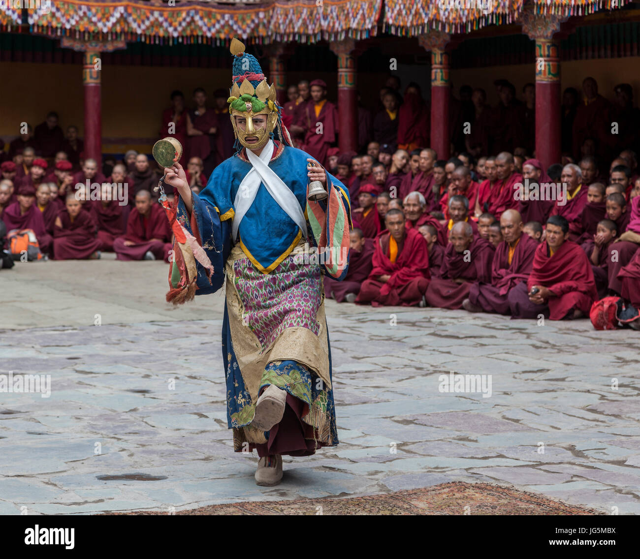 Dancer at Hemis Gompa festival. Ladakh Stock Photo - Alamy