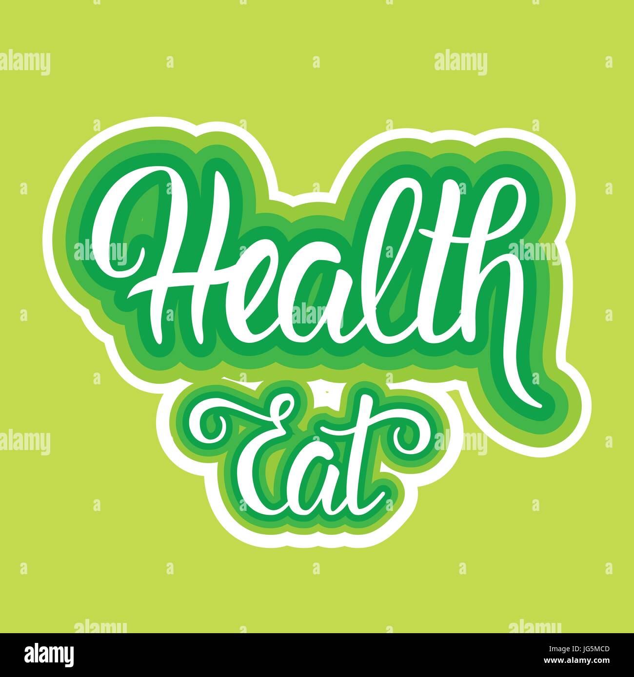 Health Eat Organic Eco Food Stickers Healthy Lifestyle Stock Vector ...