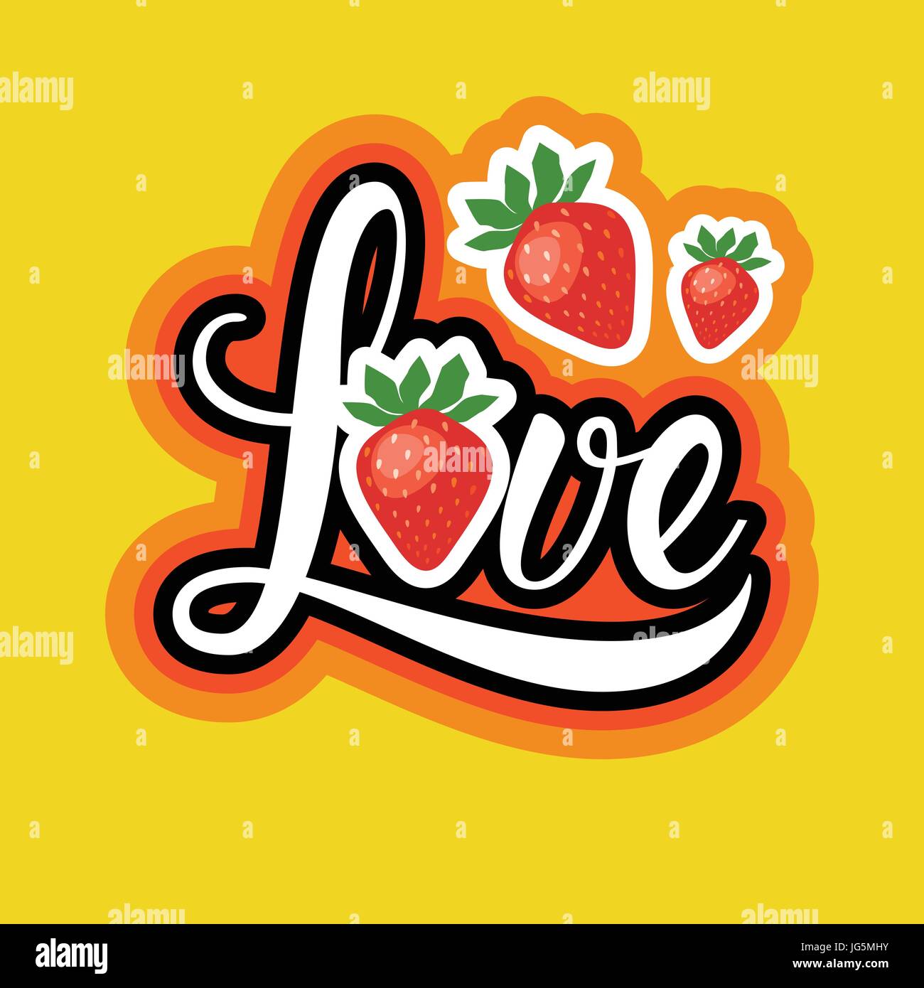 Love Sticker Social Media Network Message Badges Design Stock Vector ...