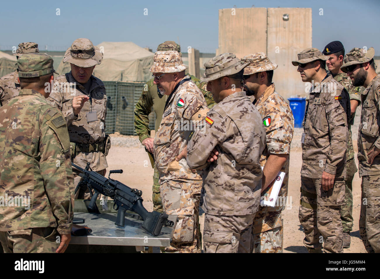 Combined Joint Forces Land Component Command officers observe ...
