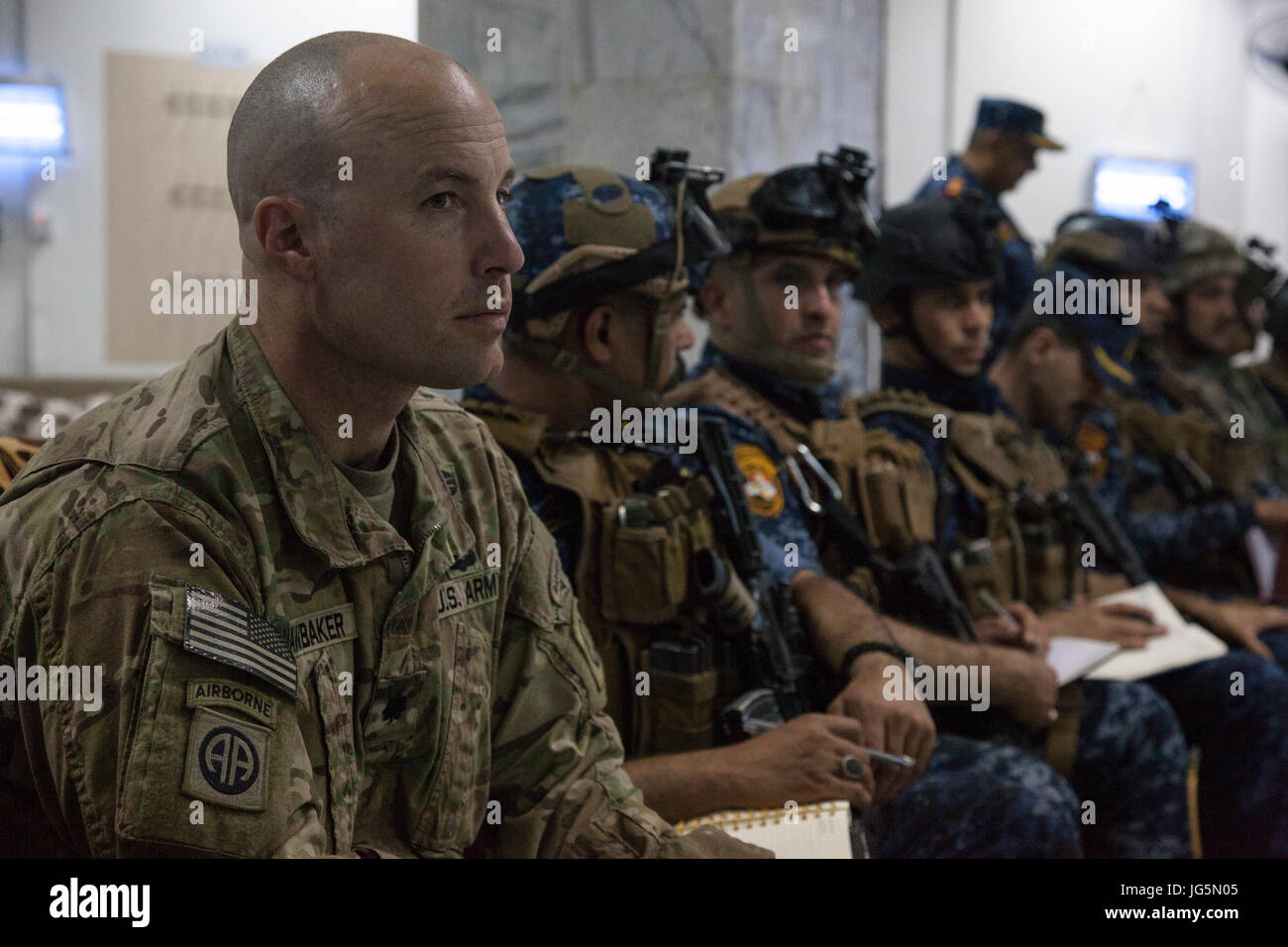 U.S. Army Lt. Col. John Hawbaker, deployed in support of Combined Joint ...
