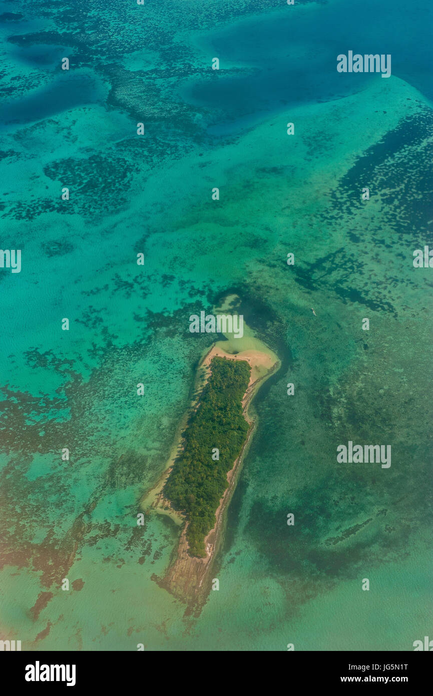 Aerial photo of a little island in Tonga, South Pacific Stock Photo - Alamy