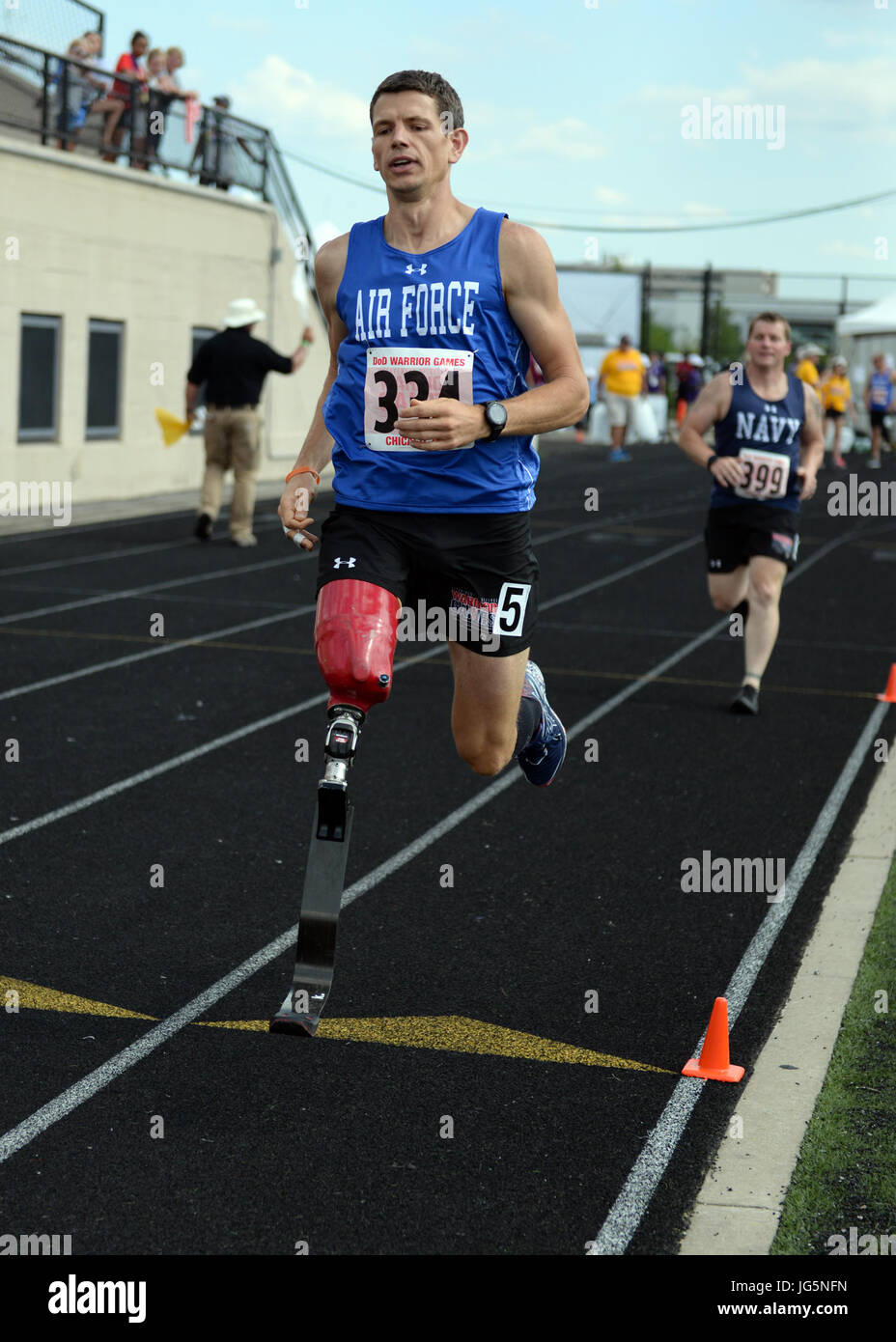 CHICAGO (July 2, 2017) Adam Popp, of Team Air Force, runs the men's 800 ...