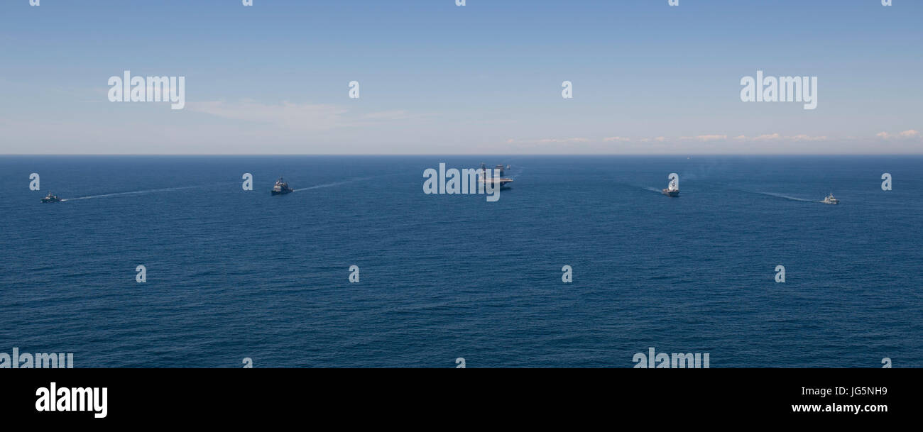 170627-N-TJ319-456 ATLANTIC OCEAN (June 27, 2017) The aircraft carrier ...