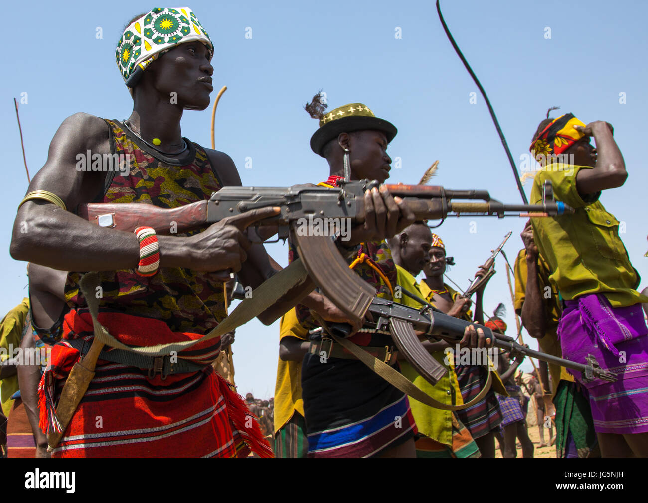 African tribesmen with weapons hi-res stock photography and images - Alamy