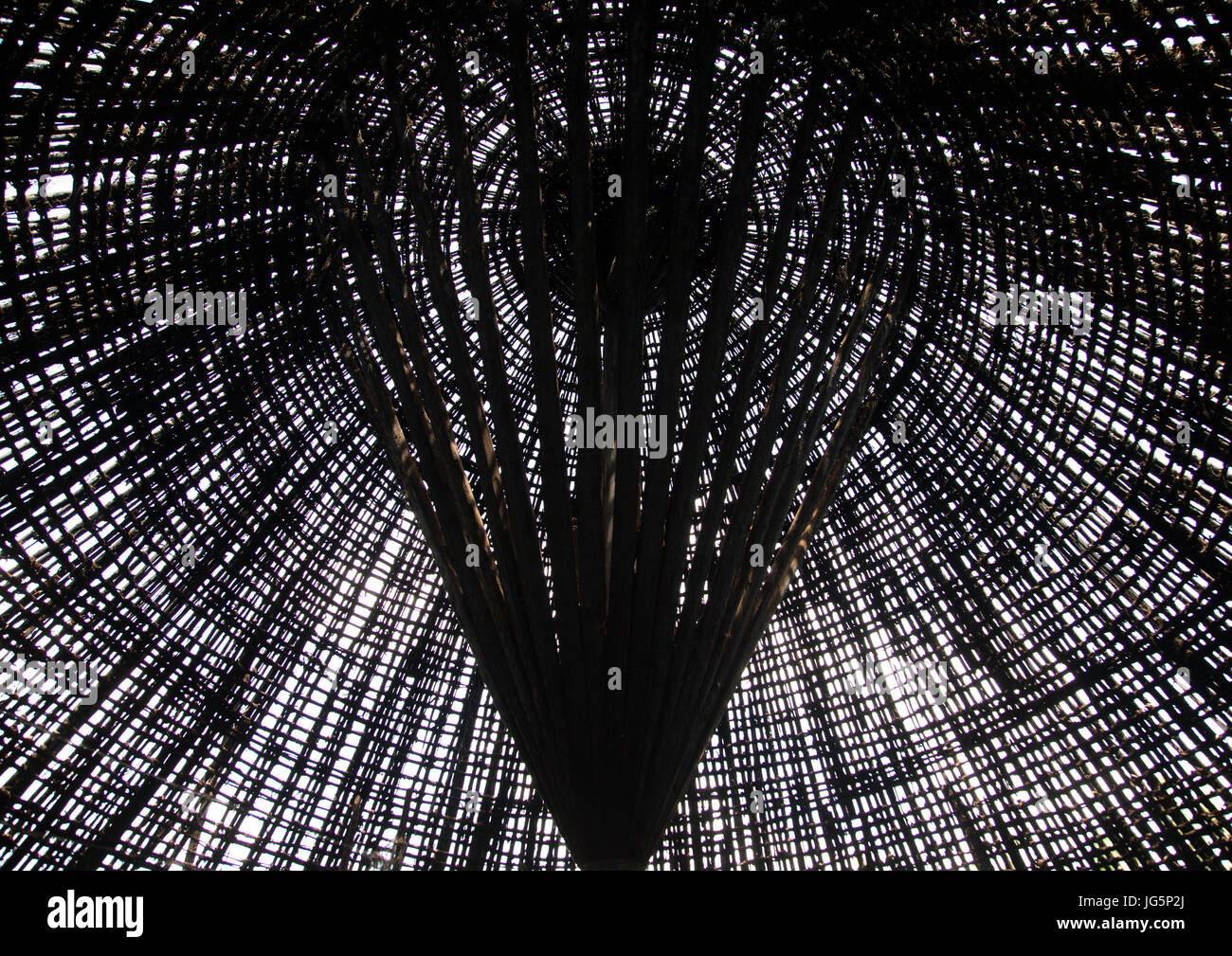 Gurage traditional roof without thatch in renovation, Gurage Zone ...