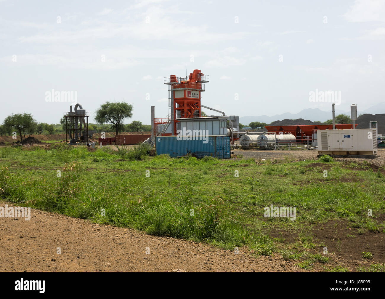 Chinese cement factory on the new road between Jinka and Hana Mursi ...