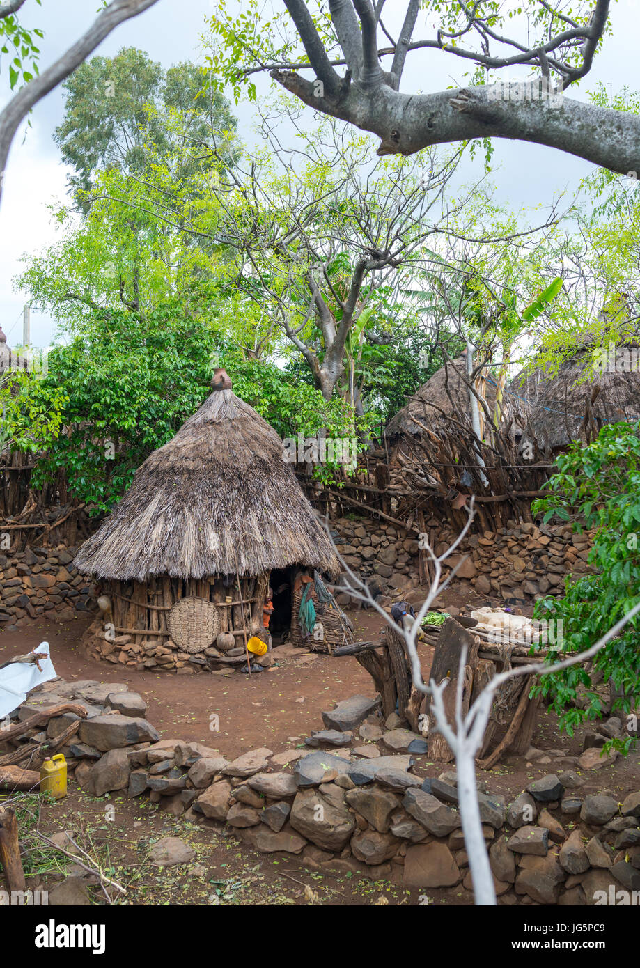 Konso tribe traditional house, Omo valley, Konso, Ethiopia Stock Photo ...