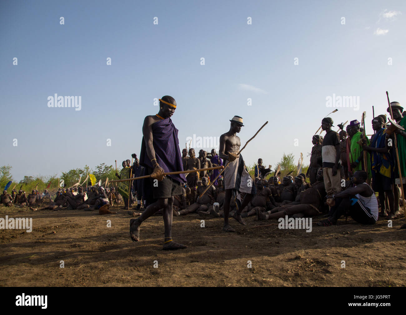 Elders making an agreement during the fat men ceremony in Bodi tribe ...