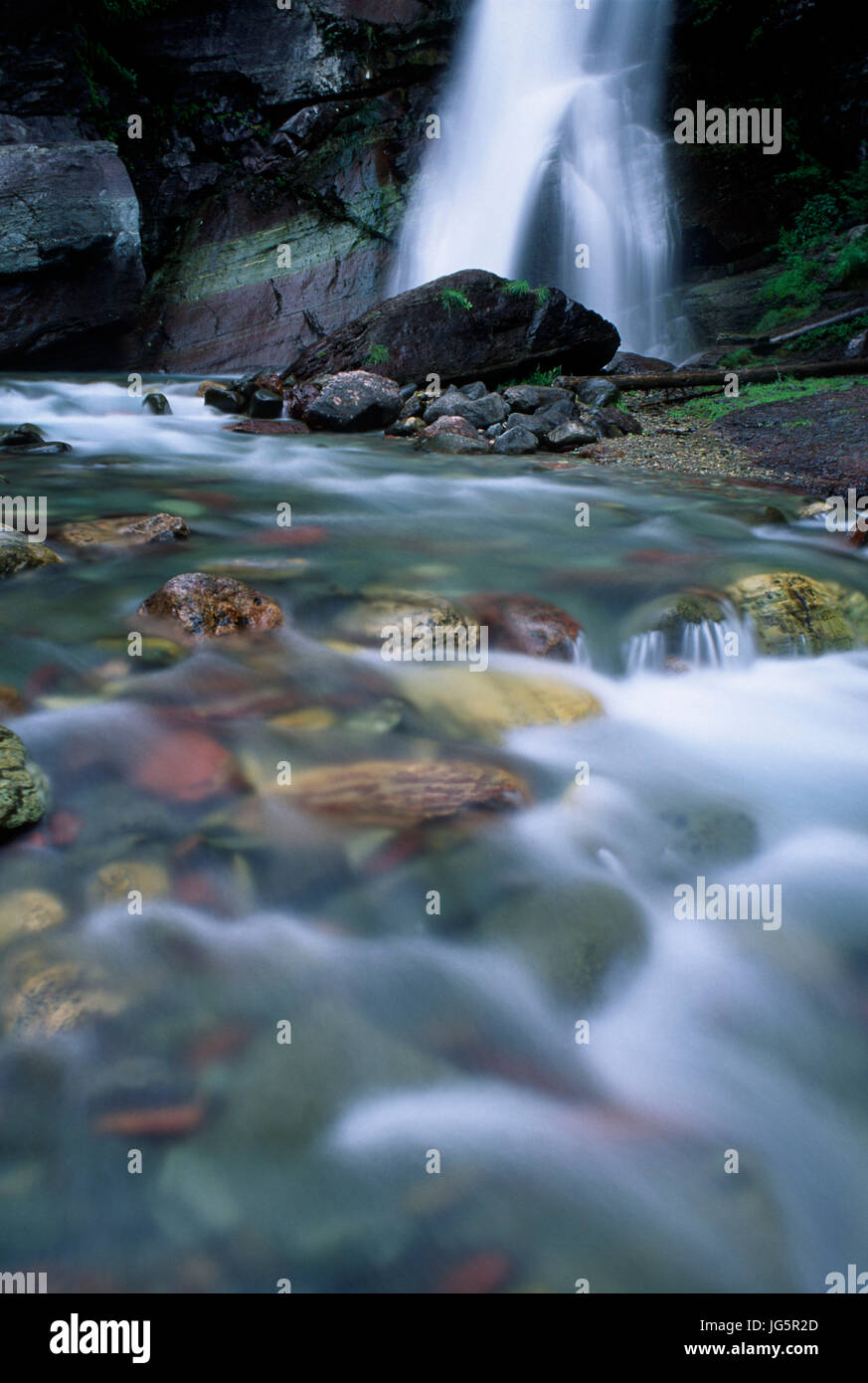 Baring Falls, Glacier National Park, Montana Stock Photo - Alamy