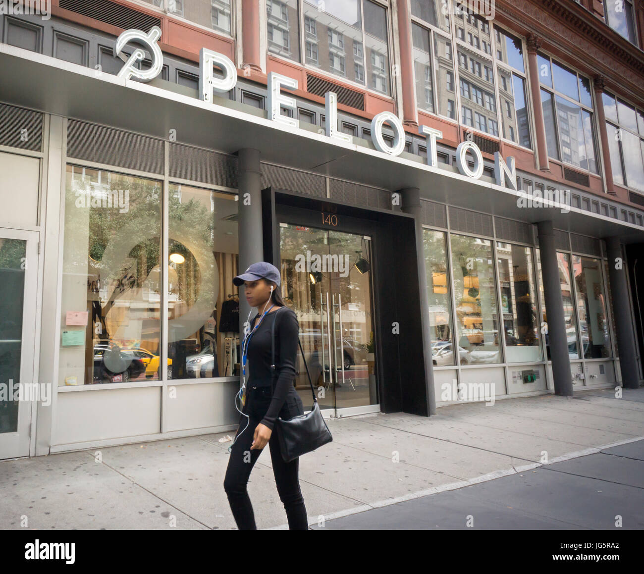 The Peloton studio in the Chelsea neighborhood of New York on Tuesday ...